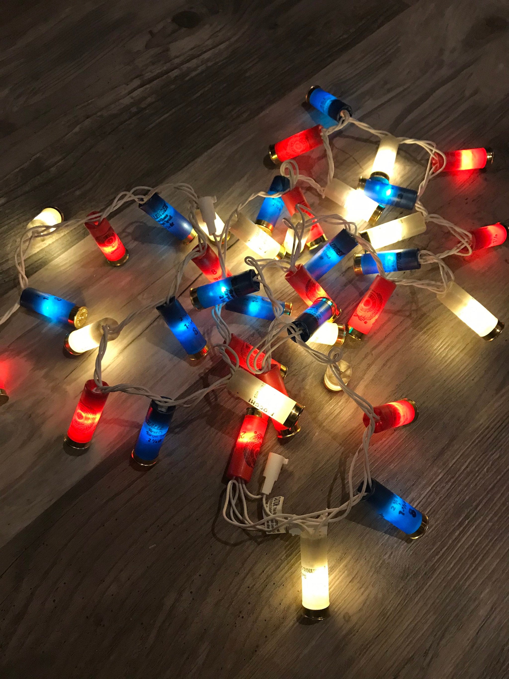 20 count 12 gauge shotgun shell lights with LED bulbs – CraftySistersCorner