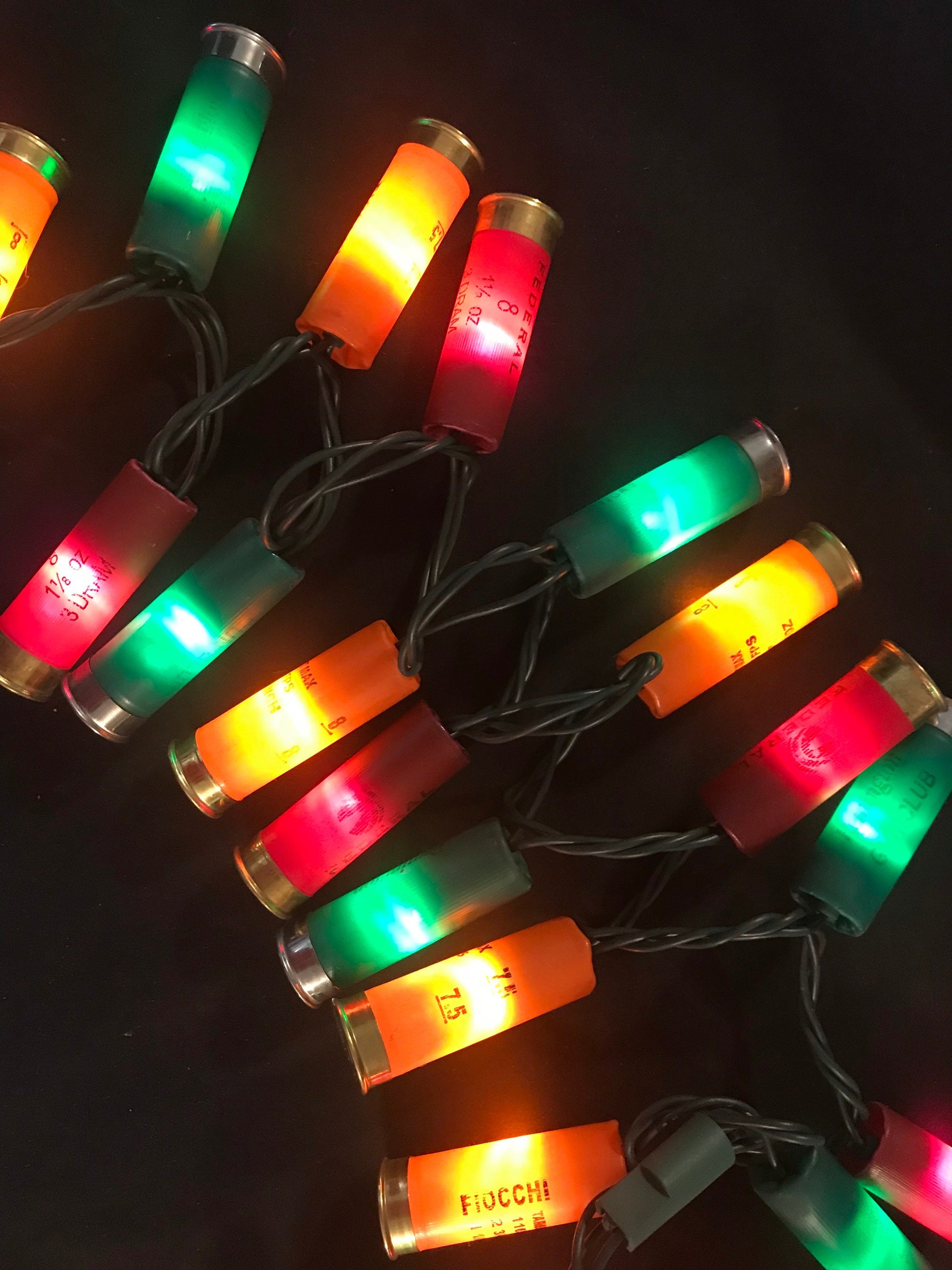 20 count 12 gauge shotgun shell lights with LED bulbs – CraftySistersCorner